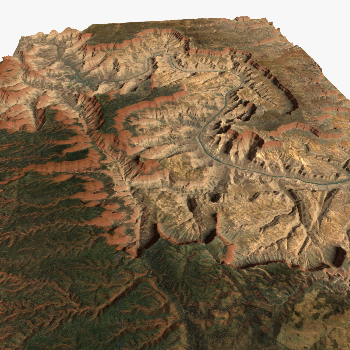 3d model real terrains grand canyon