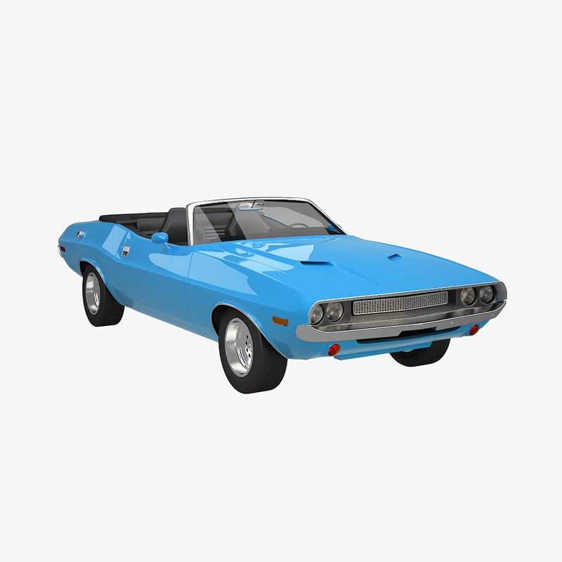 dodge challenger convertible 3d model