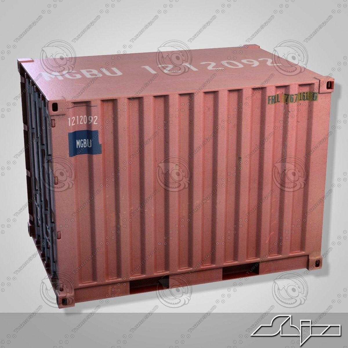 container modeled 3d model