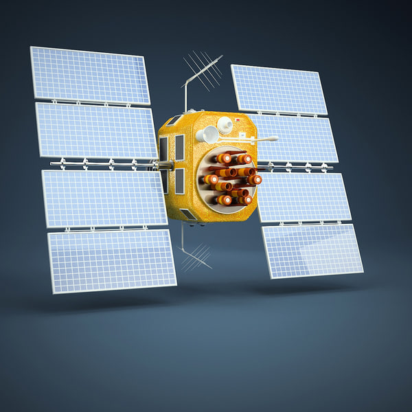 gps satellite 3d model