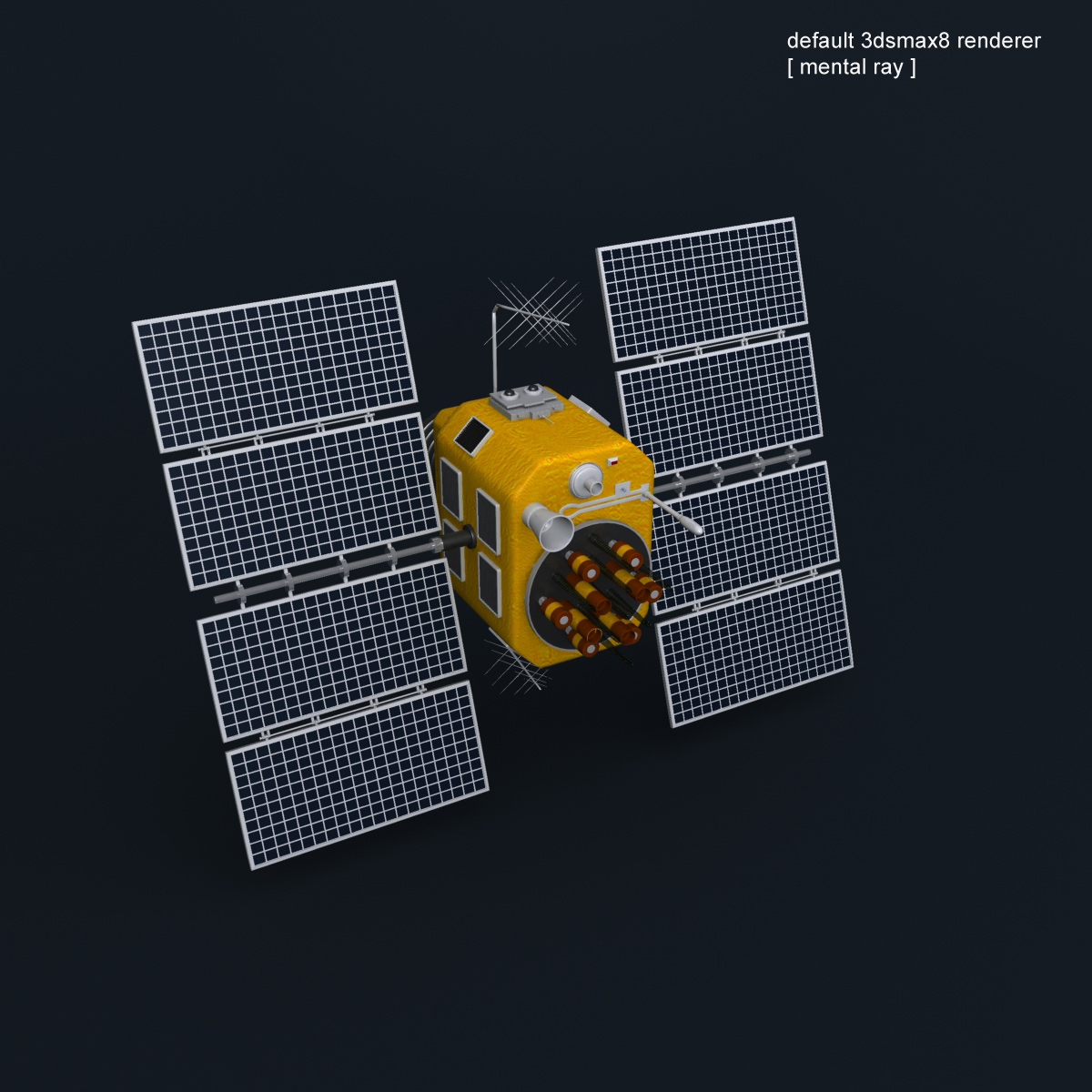 gps satellite 3d model