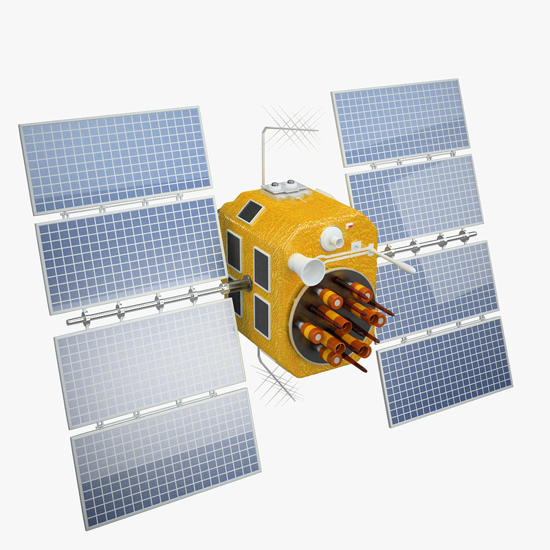 gps satellite 3d model