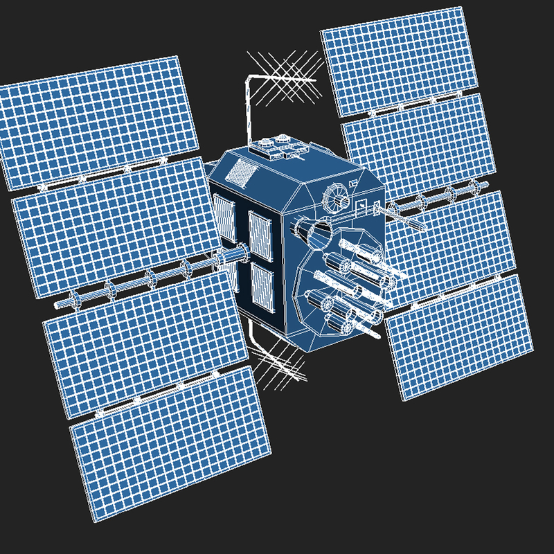gps satellite 3d model