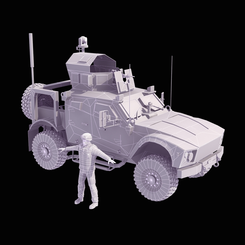 3d matv vehicle army model