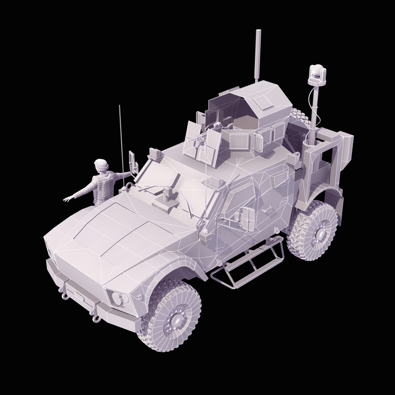 3d matv vehicle army model
