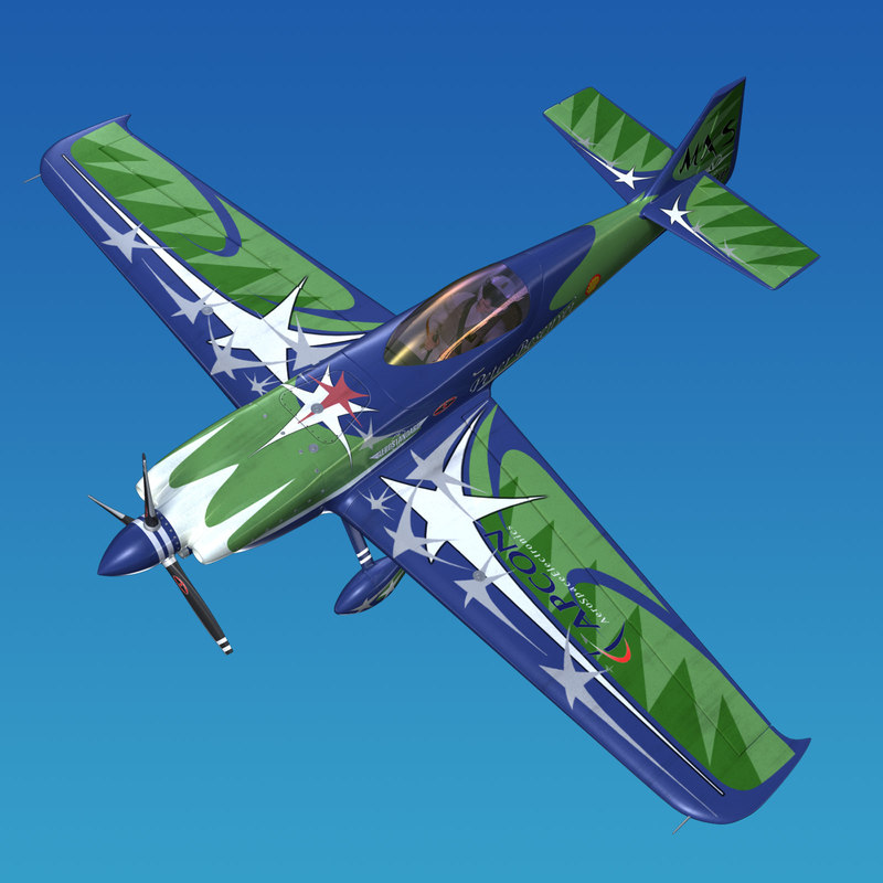 3d model of mxs-r acrobatic aircraft mxs