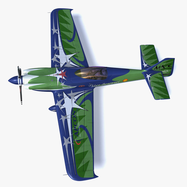 3d model of mxs-r acrobatic aircraft mxs