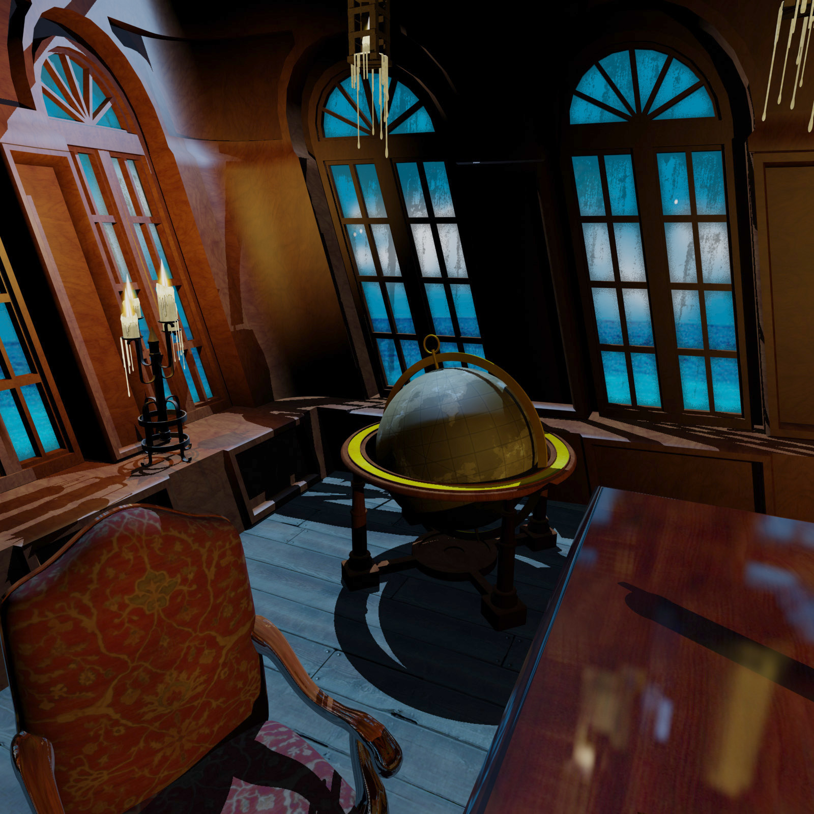 3d model pirate captain s galley