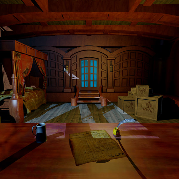 3d model pirate captain s galley