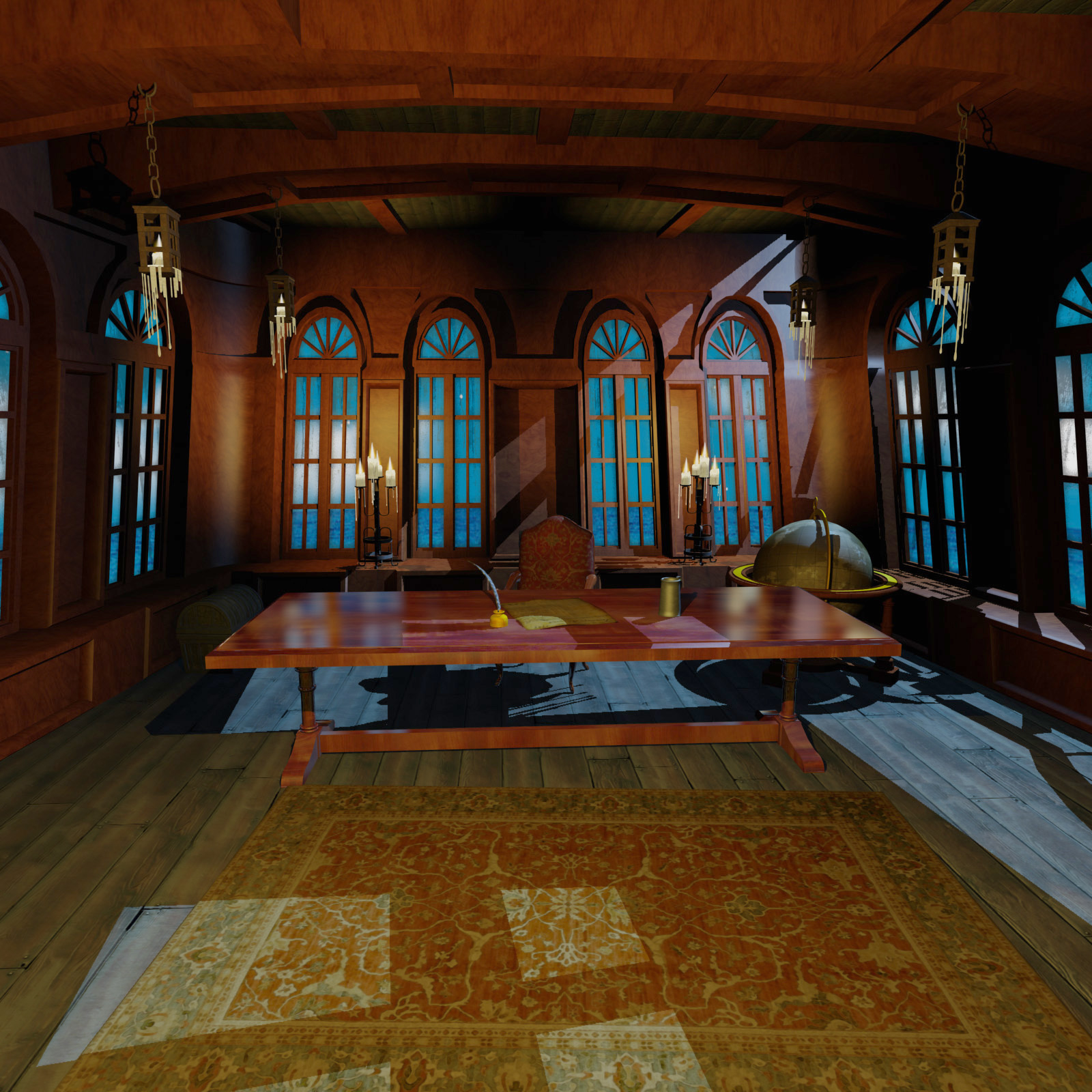 3d model pirate captain s galley