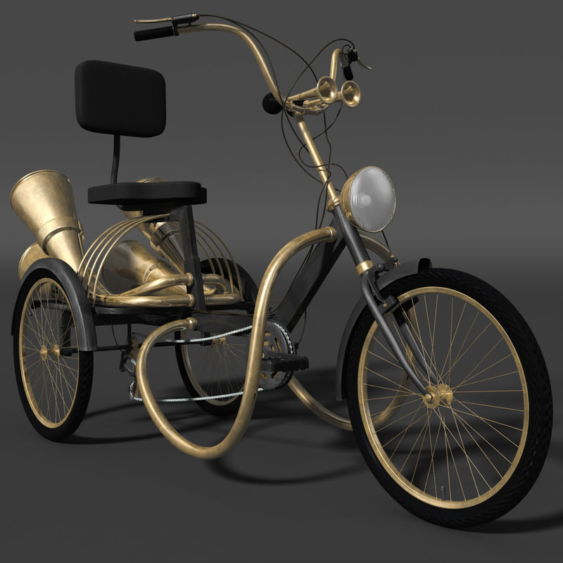 3dsmax steampunk tricycle