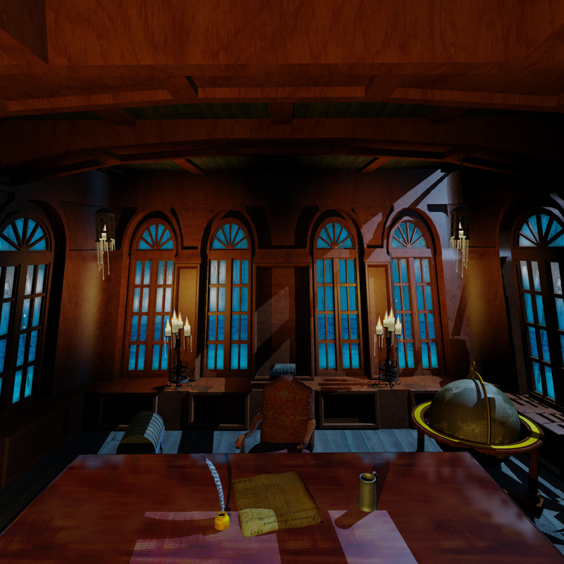 3d model pirate captain s galley