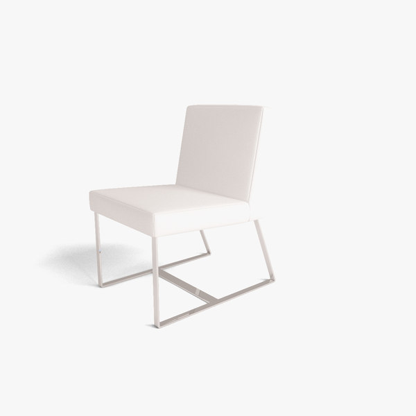 3D модель Стул из кожи и хромированной стали - TurboSquid 671027