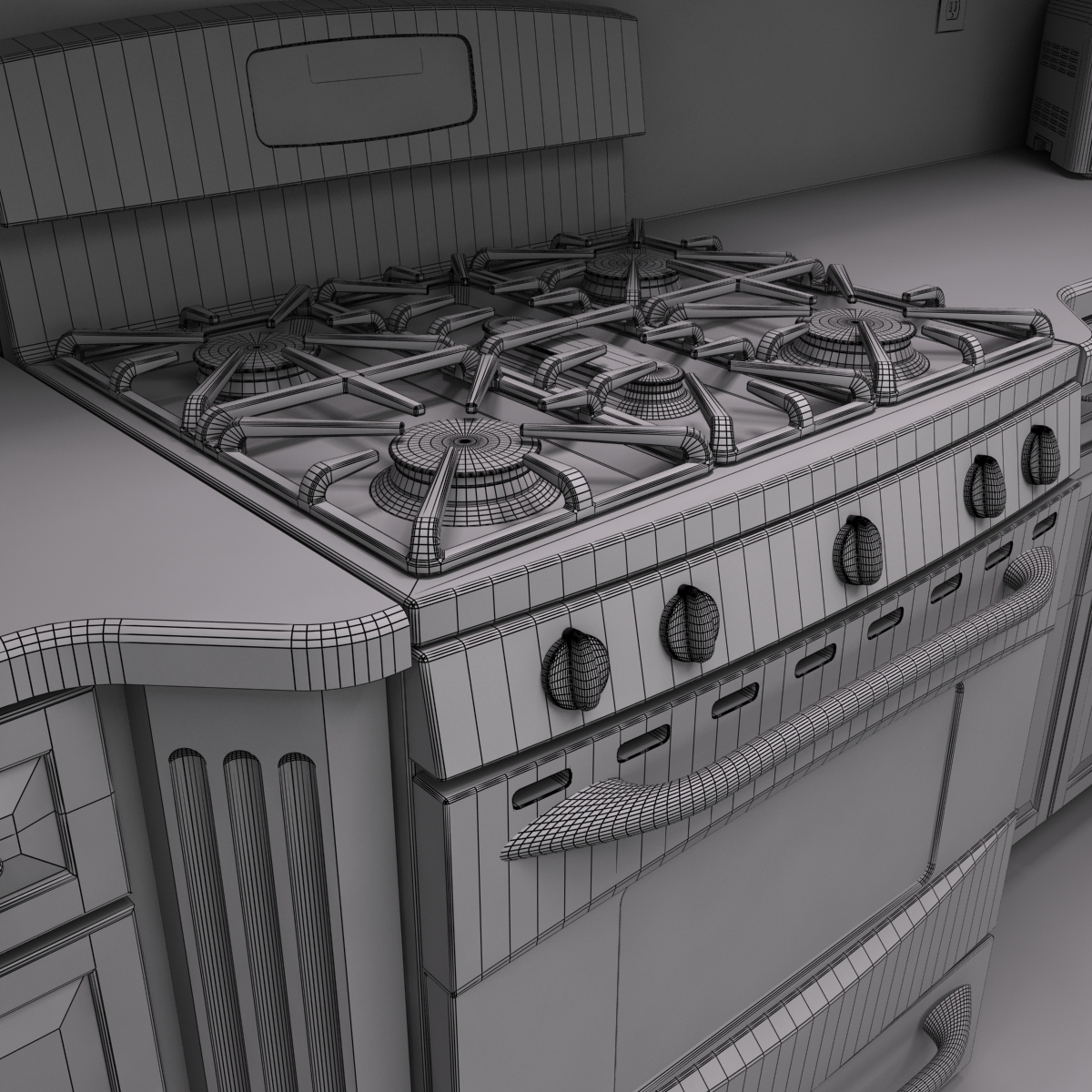 3ds max kitchen scene set