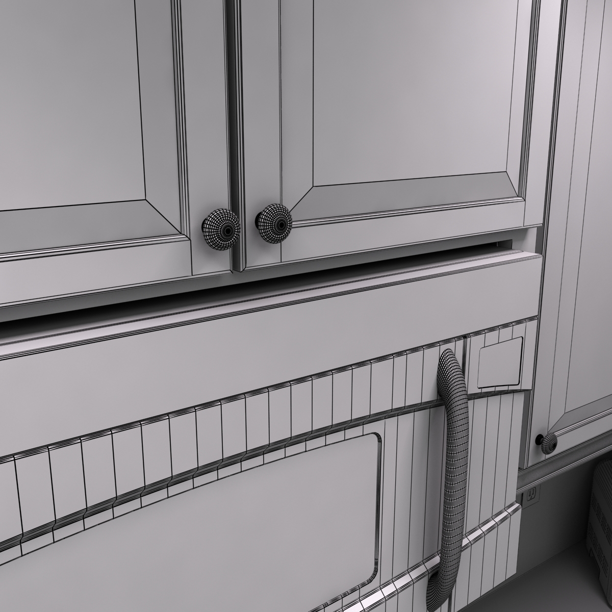 3ds max kitchen scene set