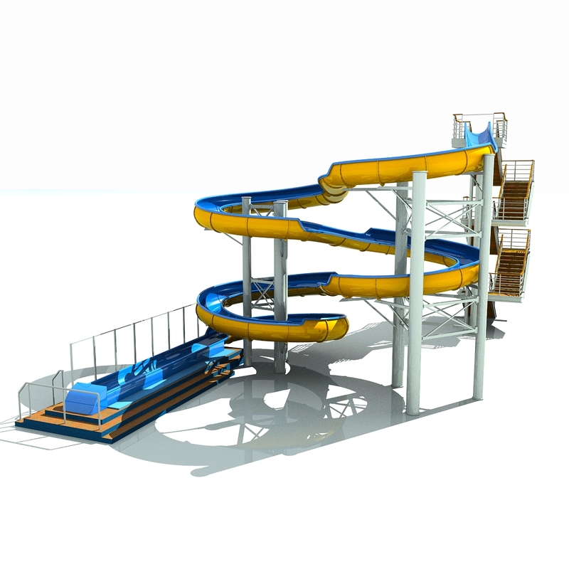water slide 3d max