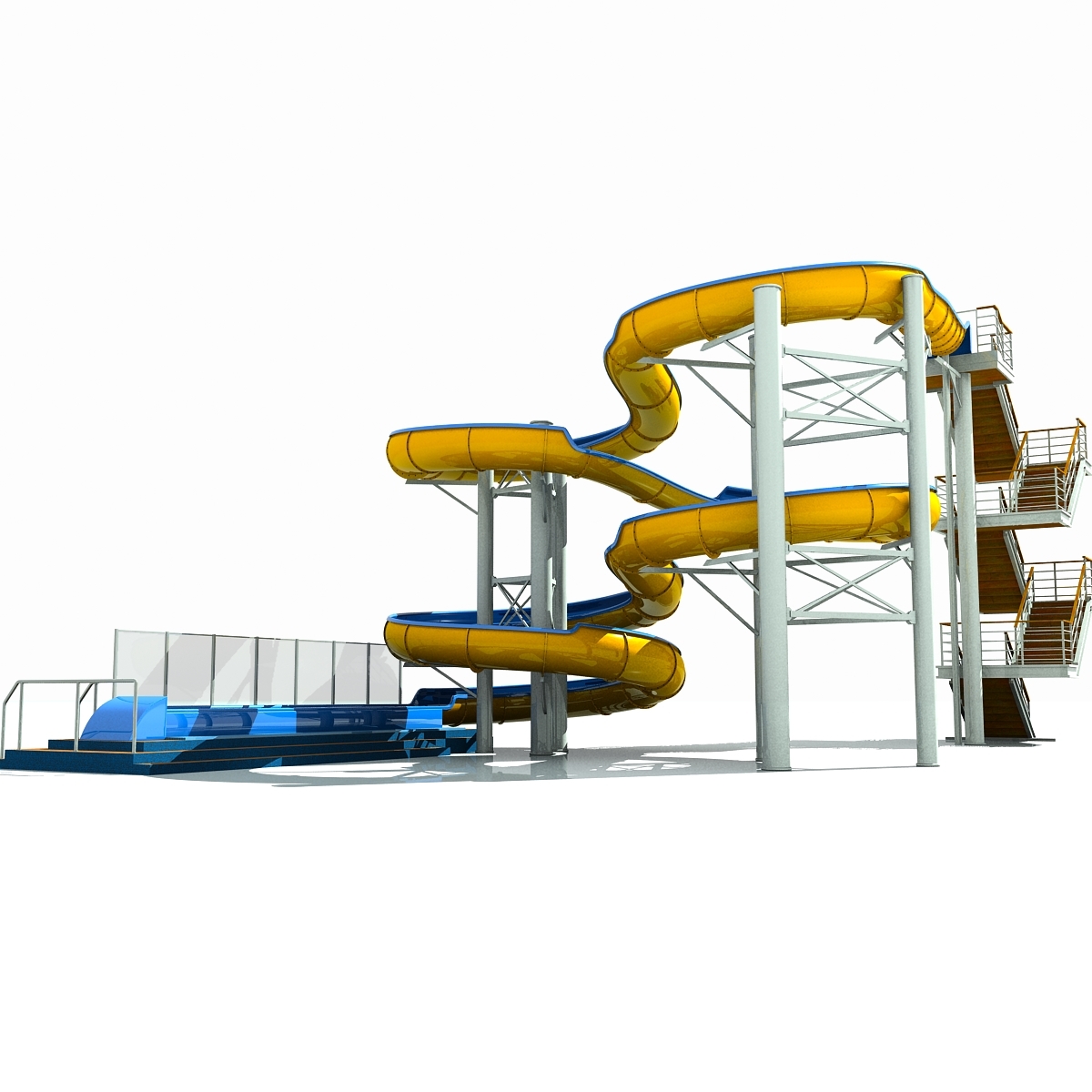 water slide 3d max