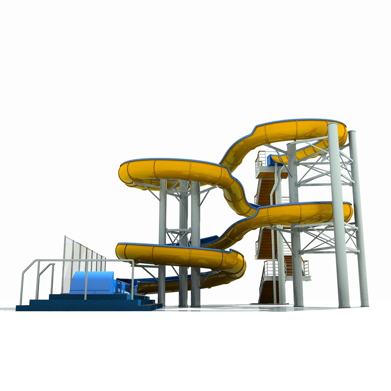 water slide 3d max