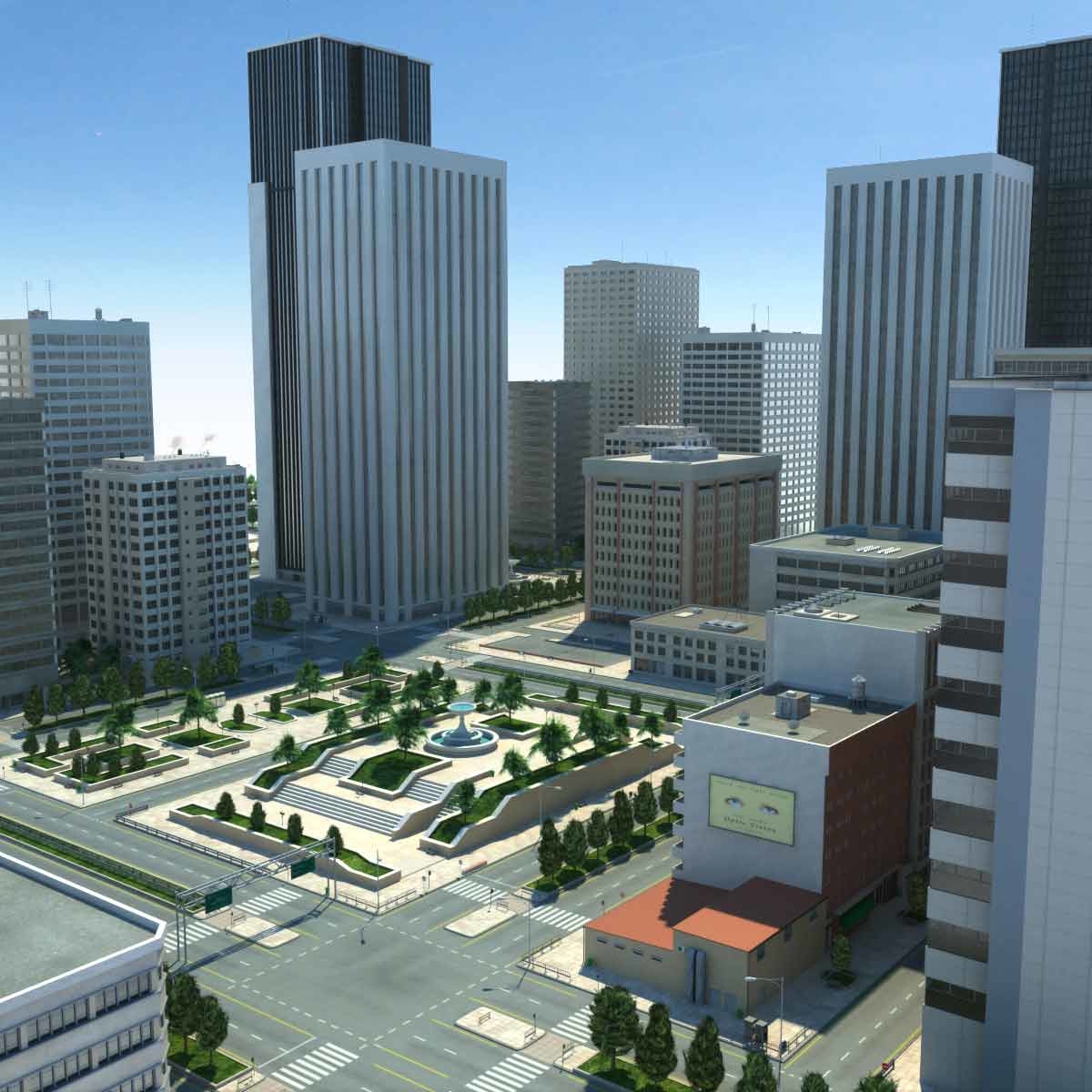 city cityscape 3d max