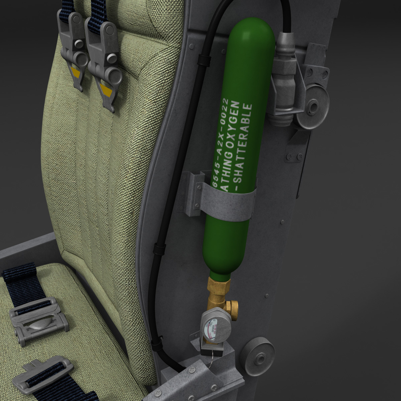 3d photorealistic aces ii ejection seat