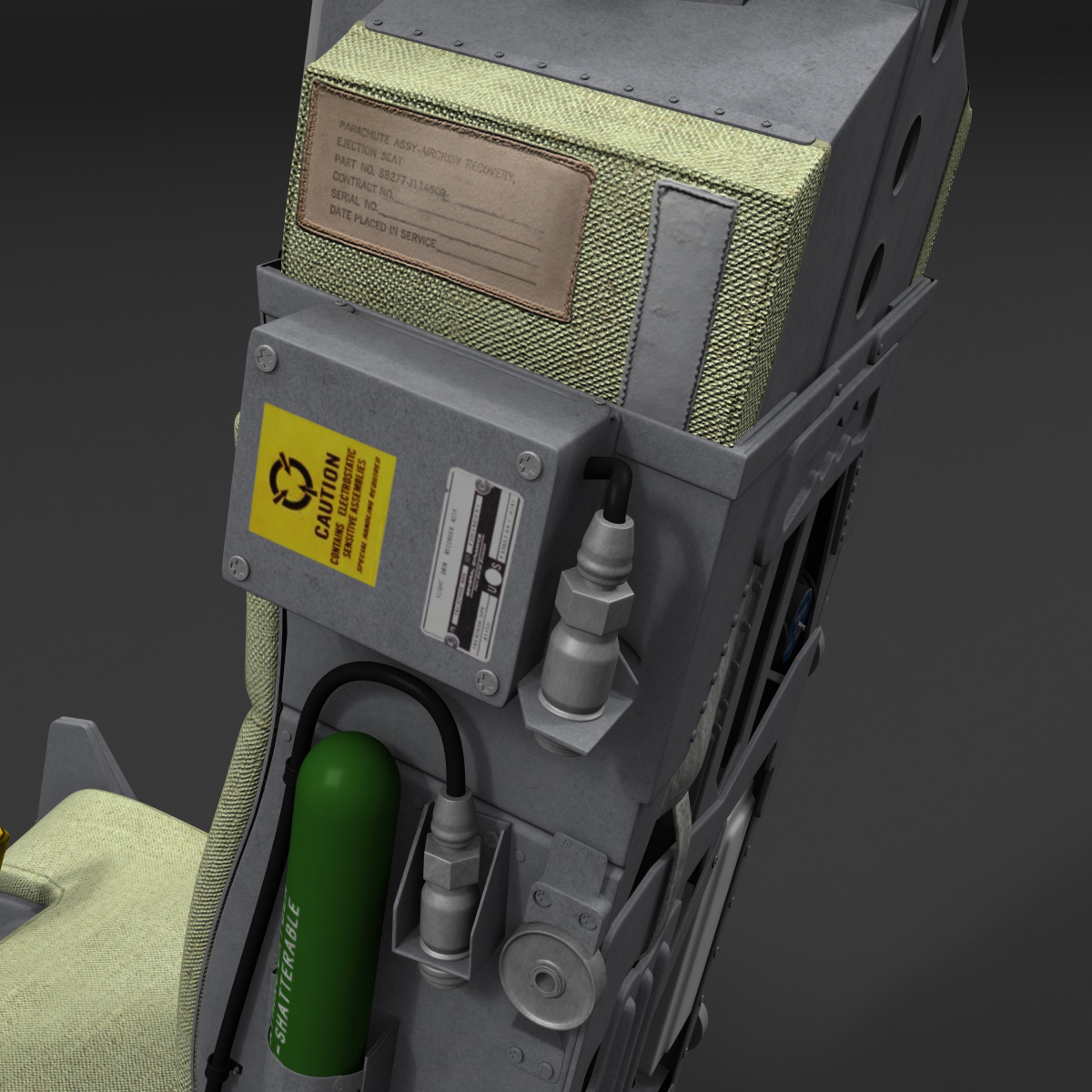 3d photorealistic aces ii ejection seat