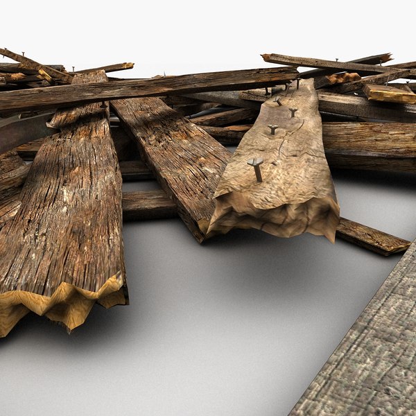 3d wooden wood plank