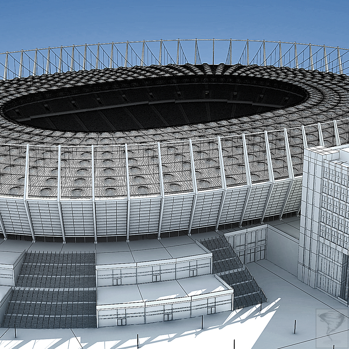 nsc olympiyskiy stadium kiev 3d model