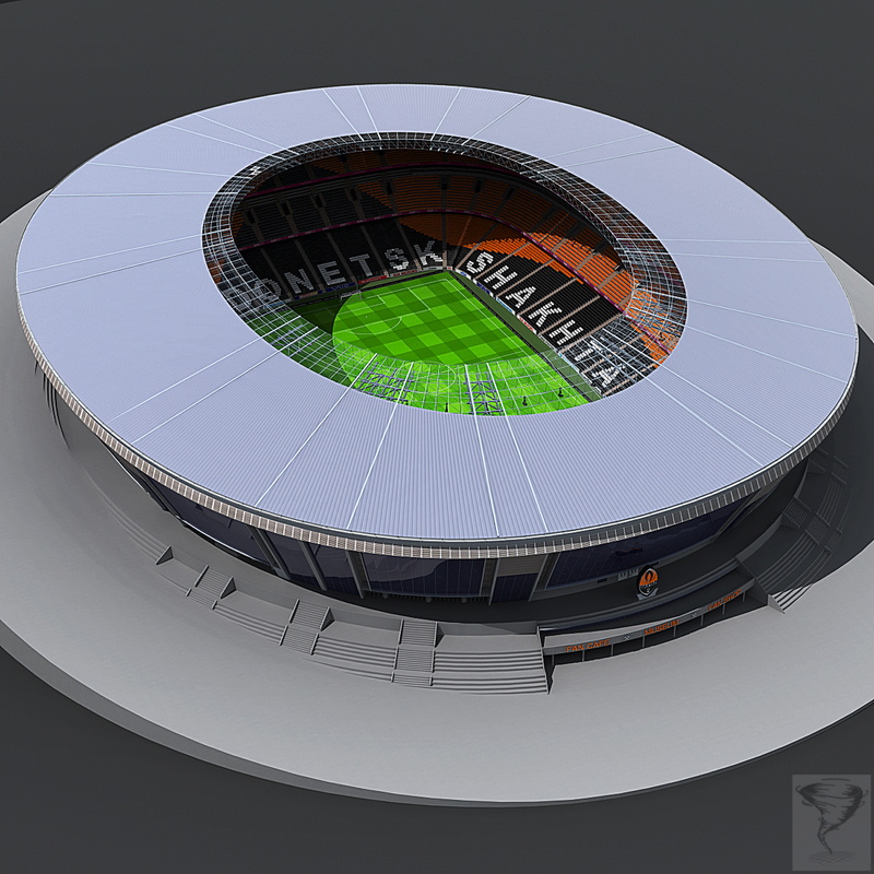 donbass arena ukraine 3d model
