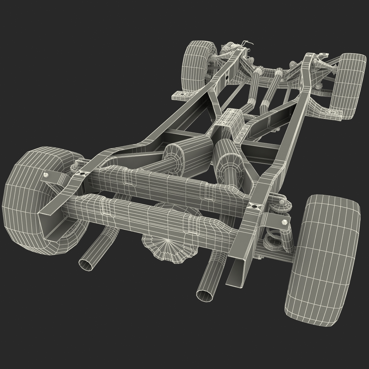 car chassis 3d 3ds
