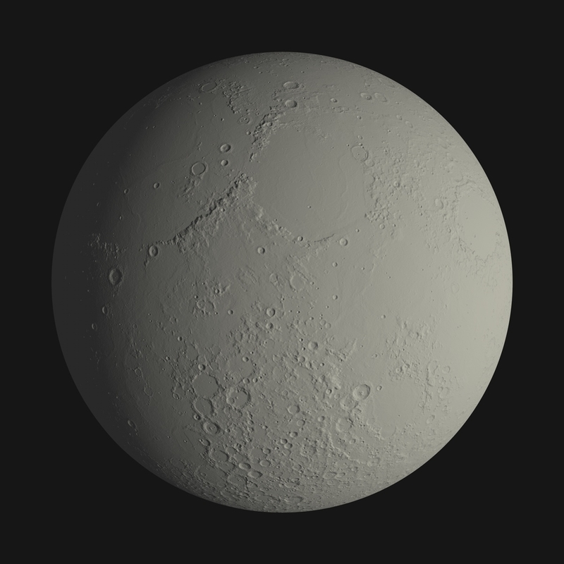 moon phases 3d model