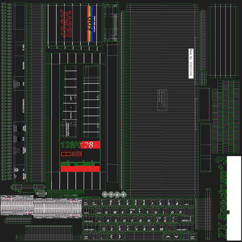 sinclair zx spectrum 3 3d model