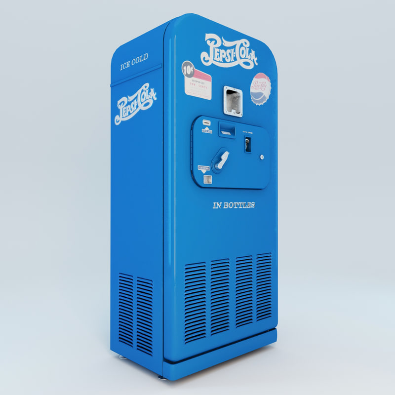 3d pepsi cola vending machine model