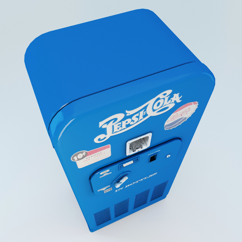 3d pepsi cola vending machine model