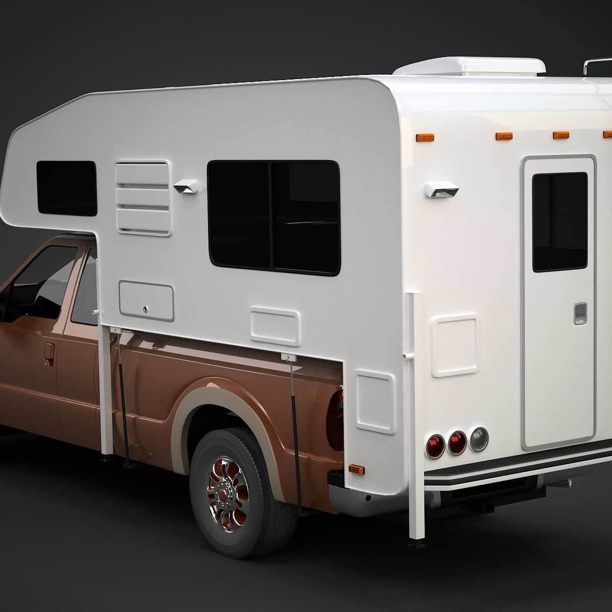 truck camper 3d model
