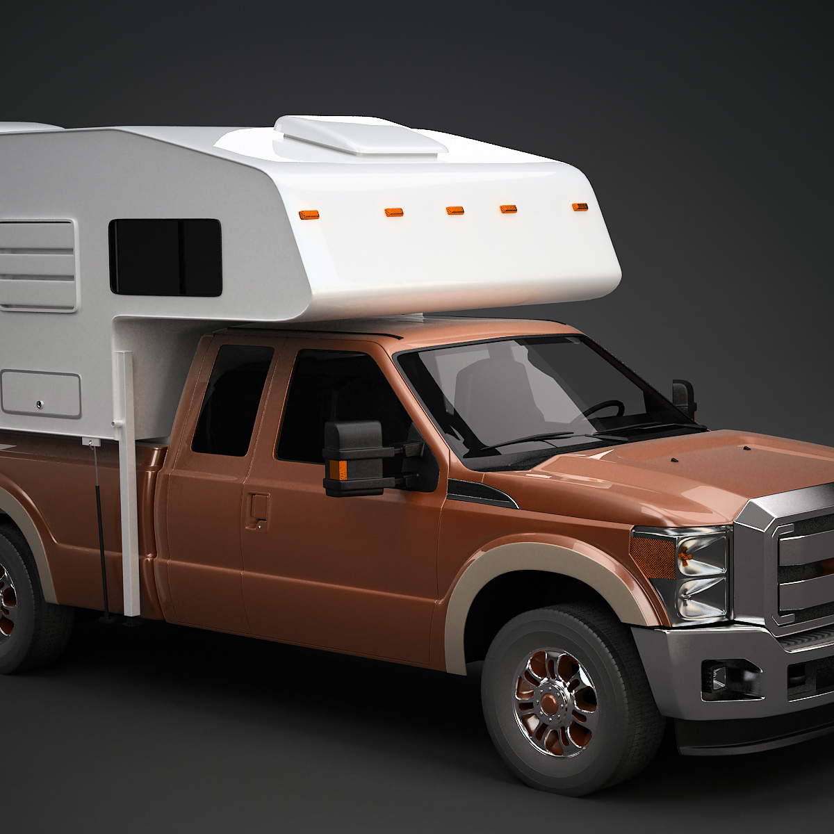 truck camper 3d model