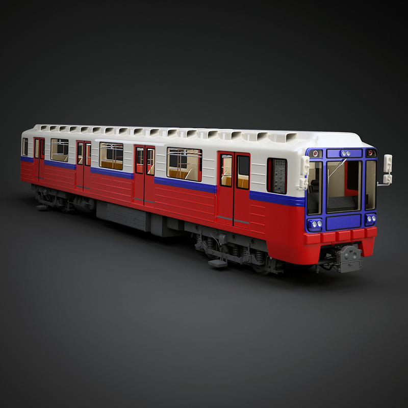 metro rolling stock 3d model
