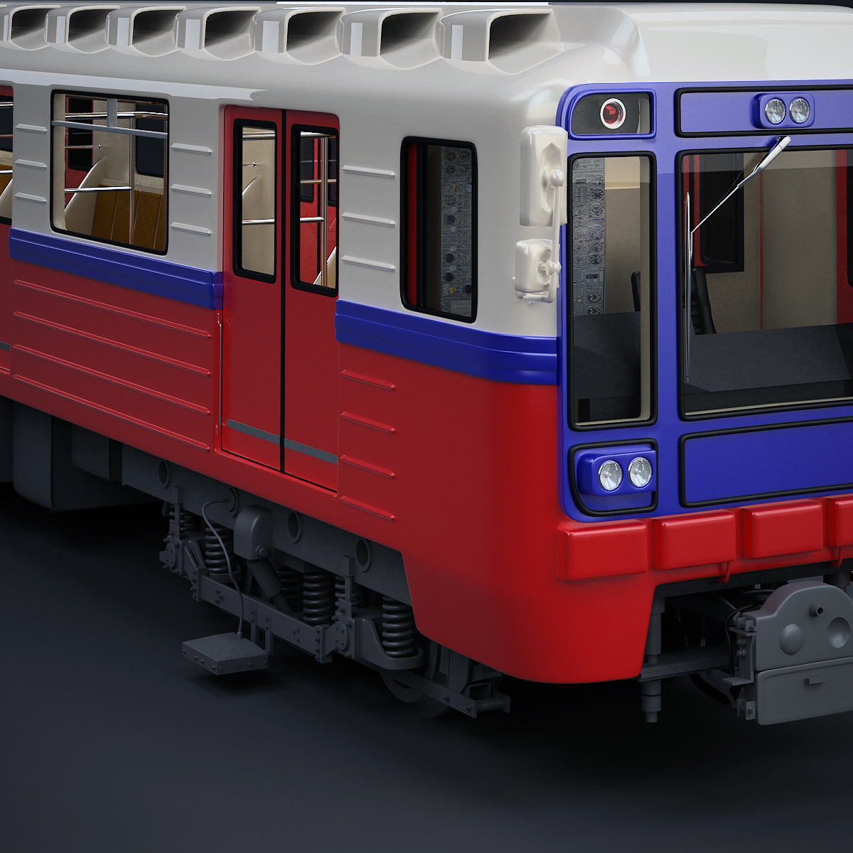 metro rolling stock 3d model