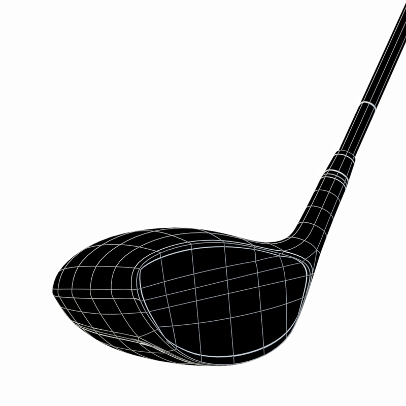 3d model driver golf club