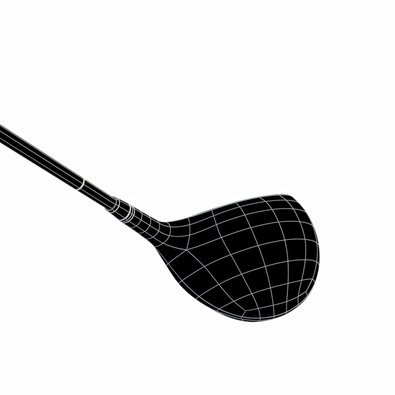 3d model driver golf club