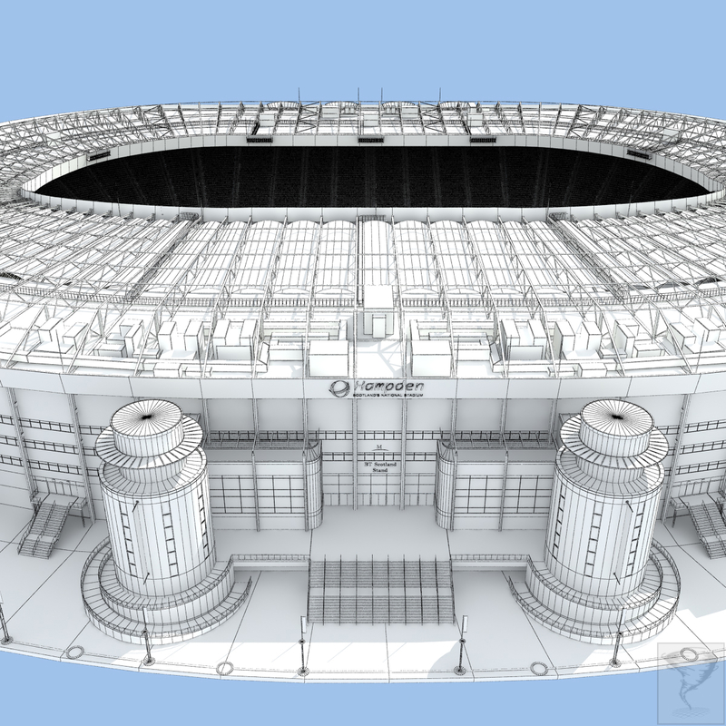 3d model hampden park stadium