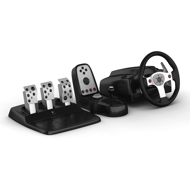3d logitech g25 racing wheel