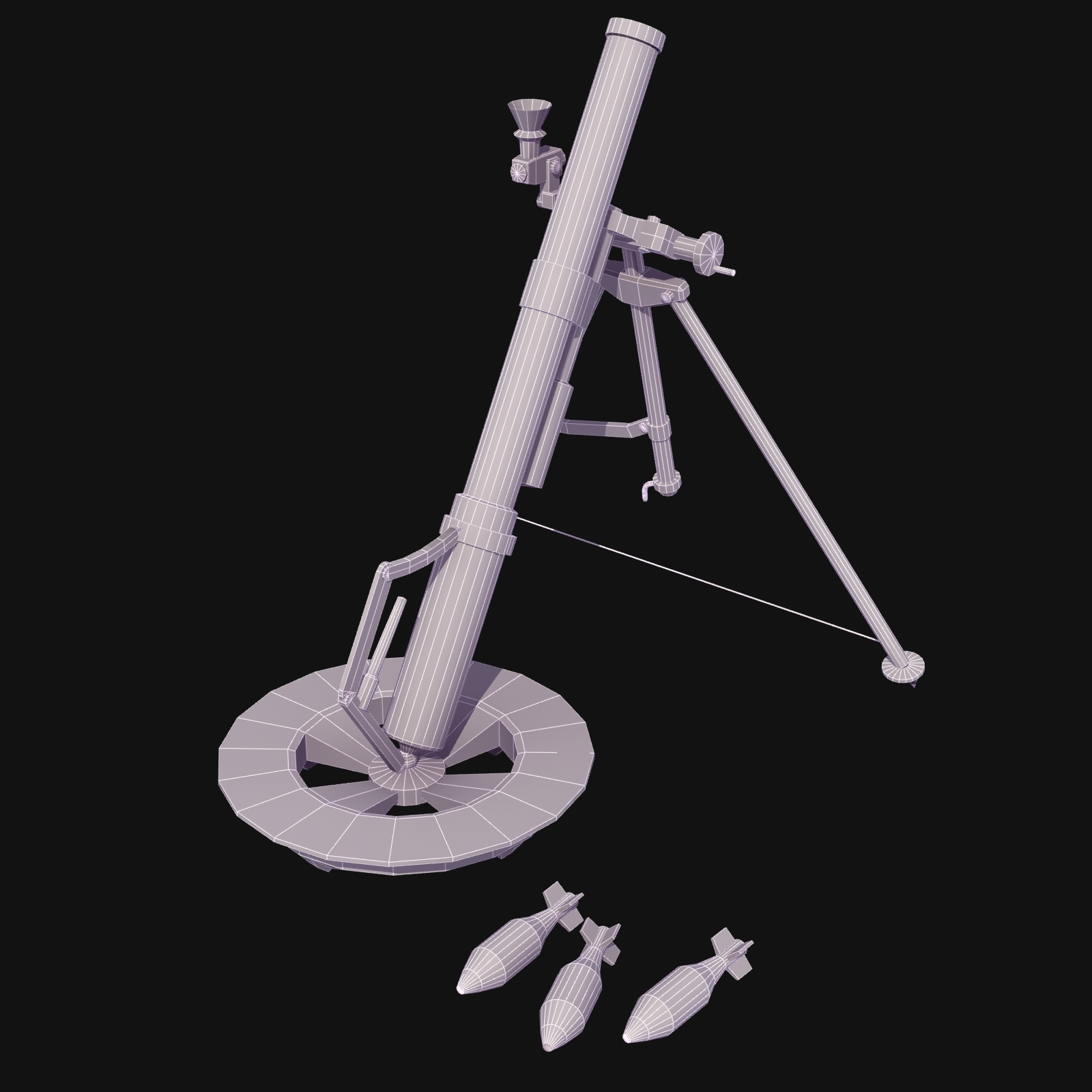 m224 60mm mortar 3d model