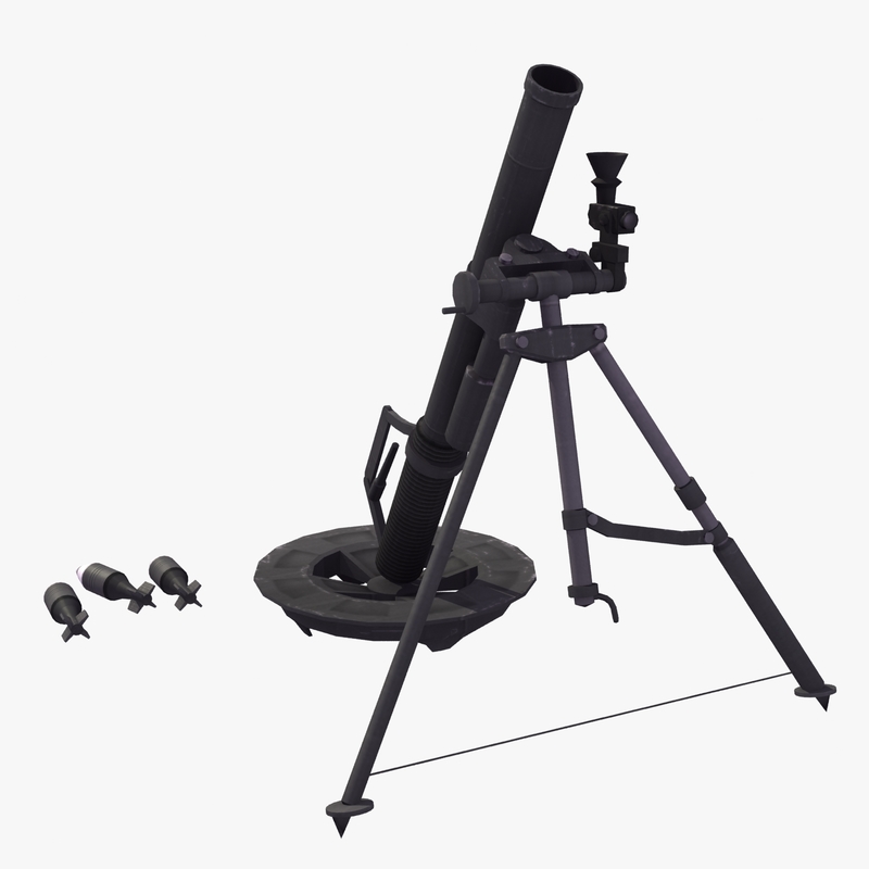 3d model m224 60mm mortar