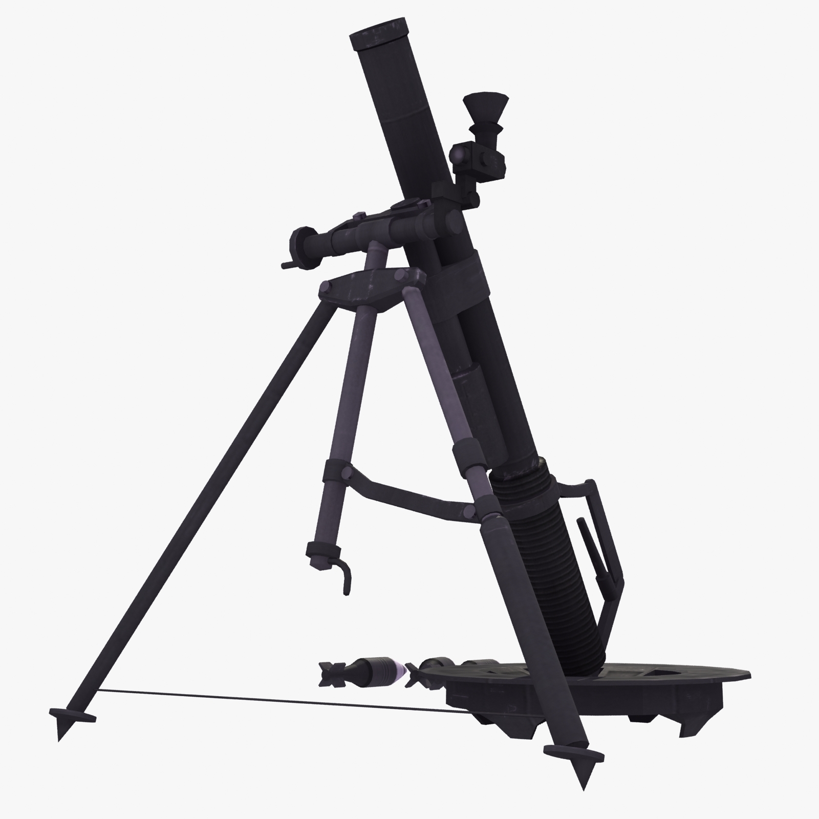 3d model m224 60mm mortar