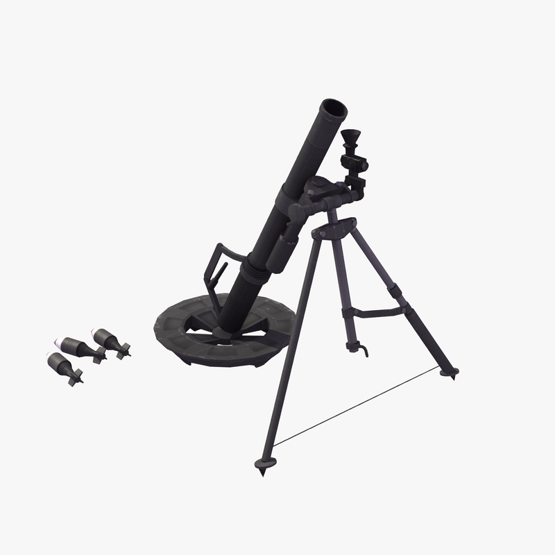 3d model m224 60mm mortar