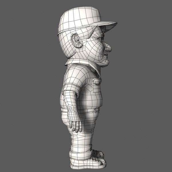 male mechanic 3d max