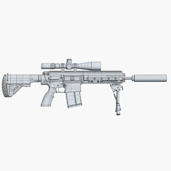 3d model battle rifle 417