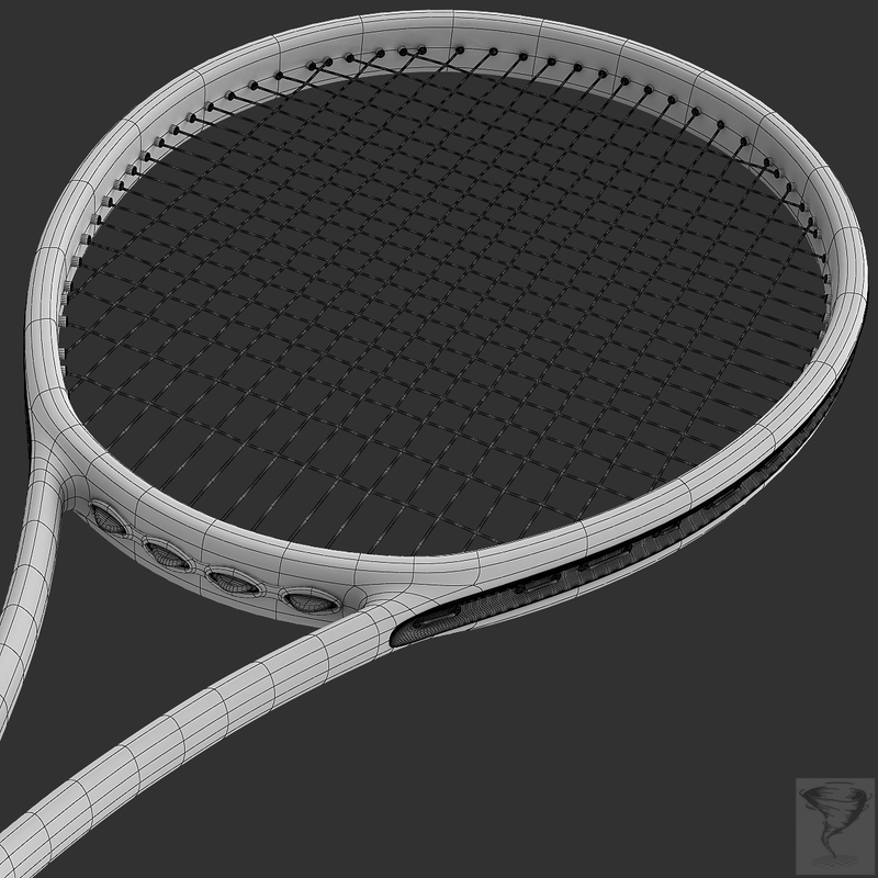 tennis racket head speed 3d model