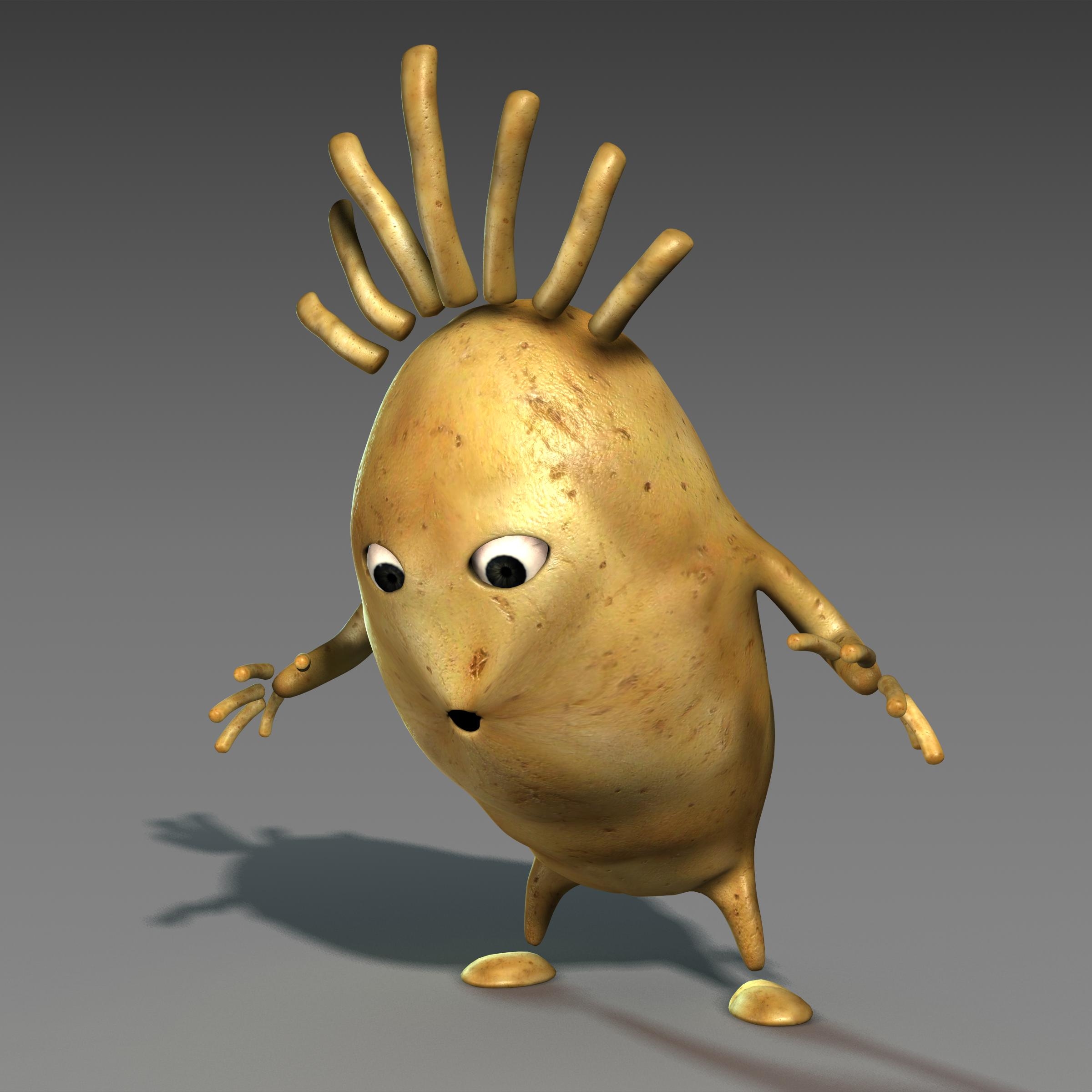 3ds max character cartoon style potato