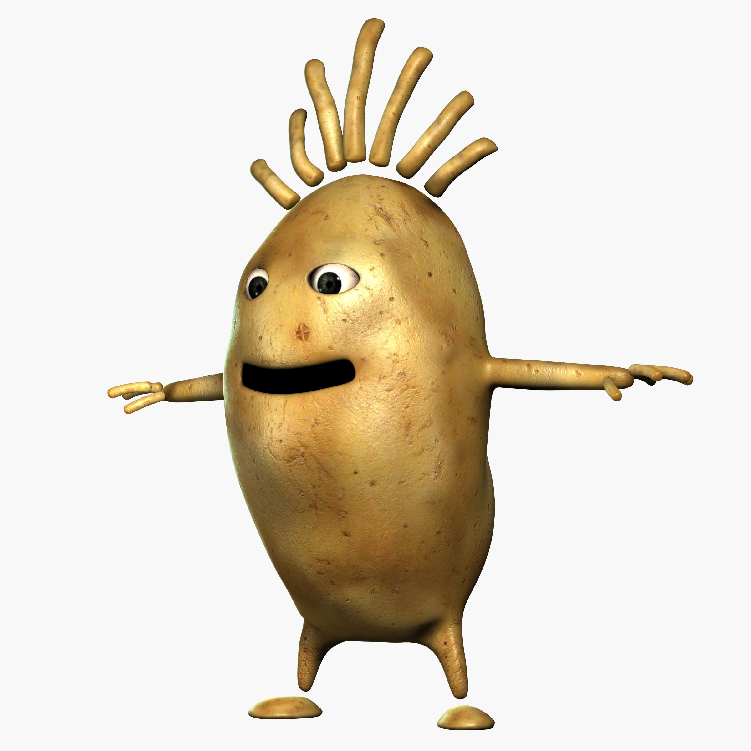 3ds max character cartoon style potato